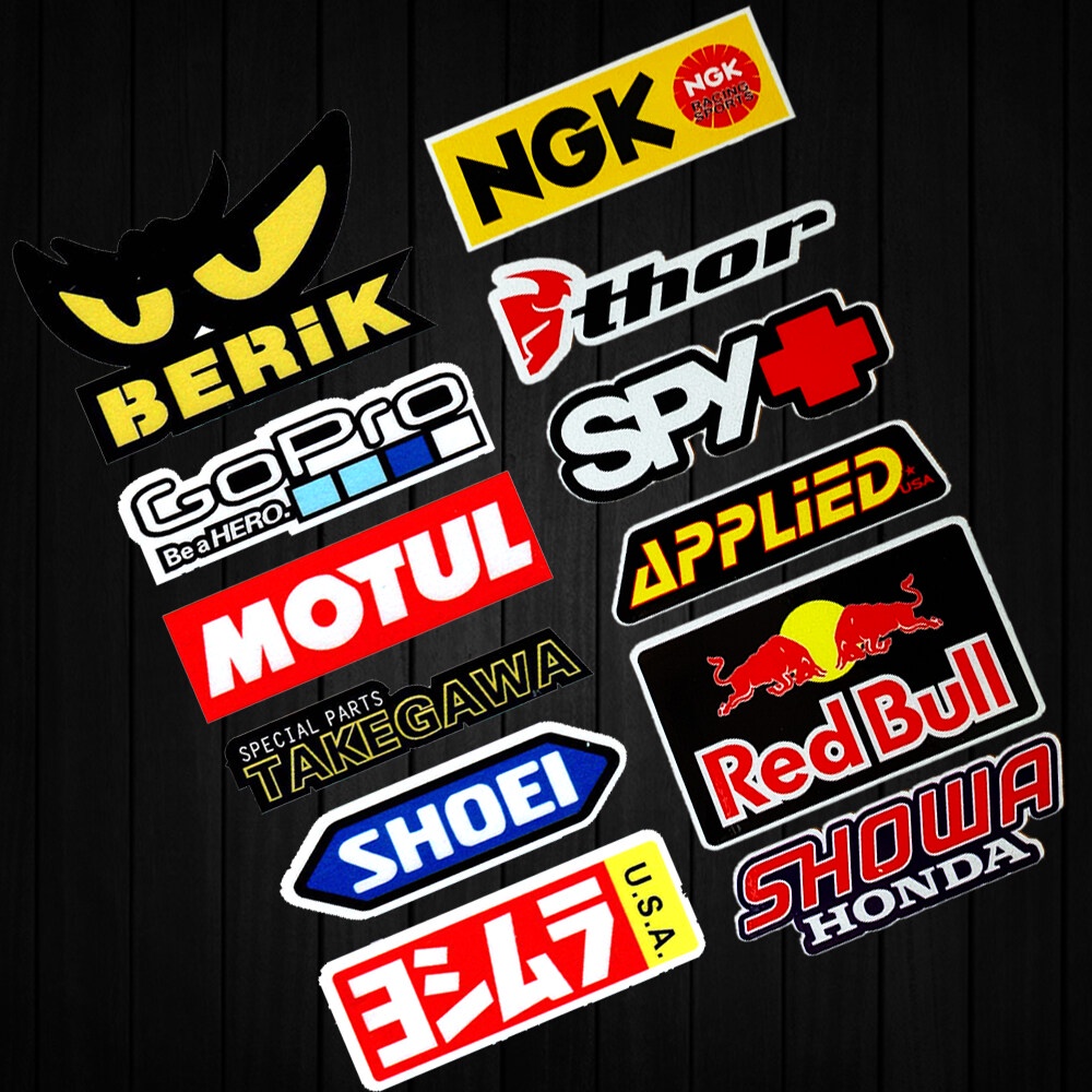 2 sets reflective motorcycle side strip bike helmet sticker car styling ...