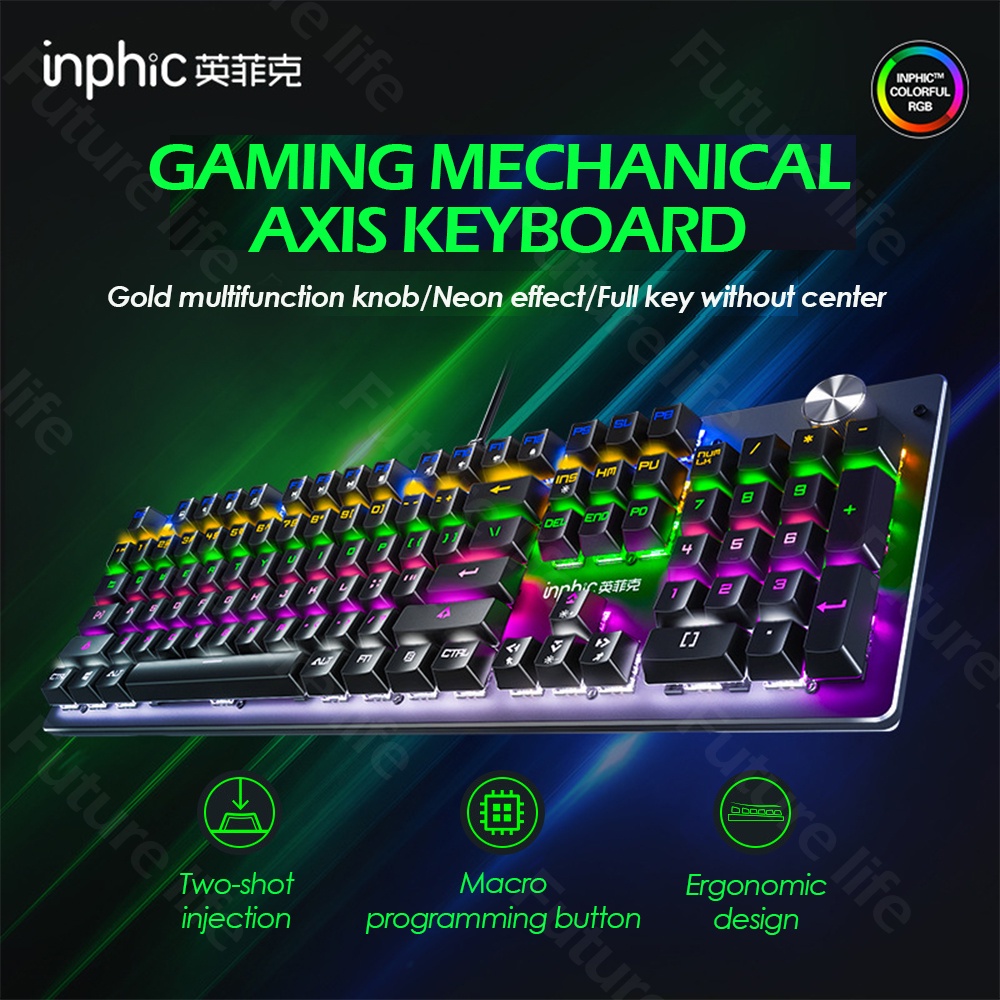 [Manila Ship] INPHIC V950 Real Gaming Mechanical Keyboard Multi ...