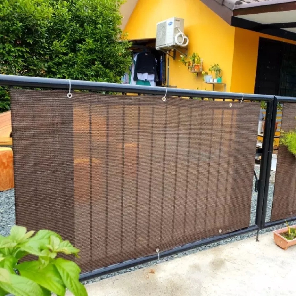 Brown Beige Privacy Screen for Porch Patio Fence Deck Balcony Backyard ...