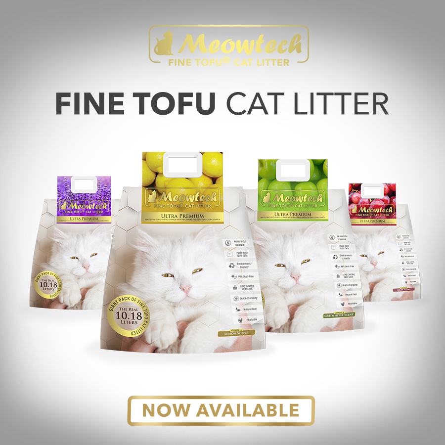 Meowtech Ultra Premium FINE TOFU Cat Litter 10.18L | Shopee Philippines