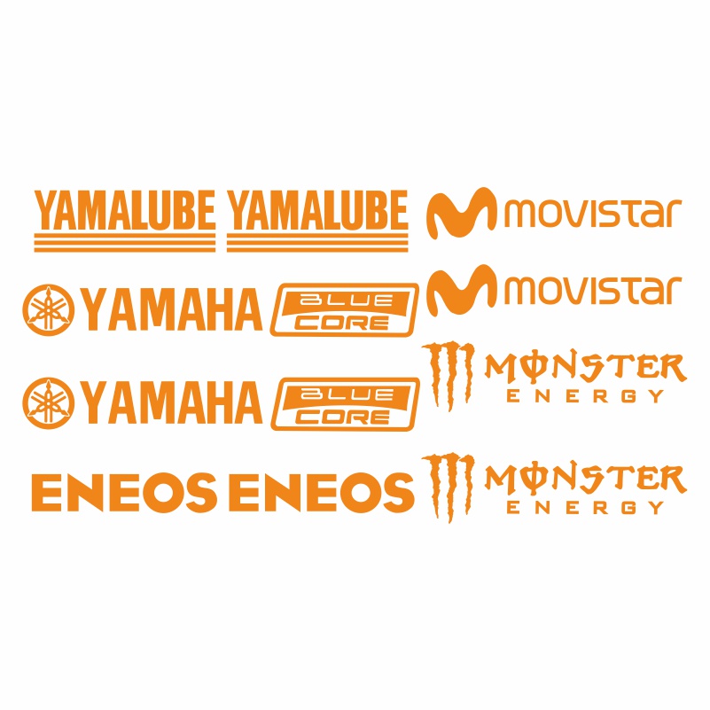 YAMAHA YAMALUBE Holographic Reflective motorcycle stickers waterproof ...