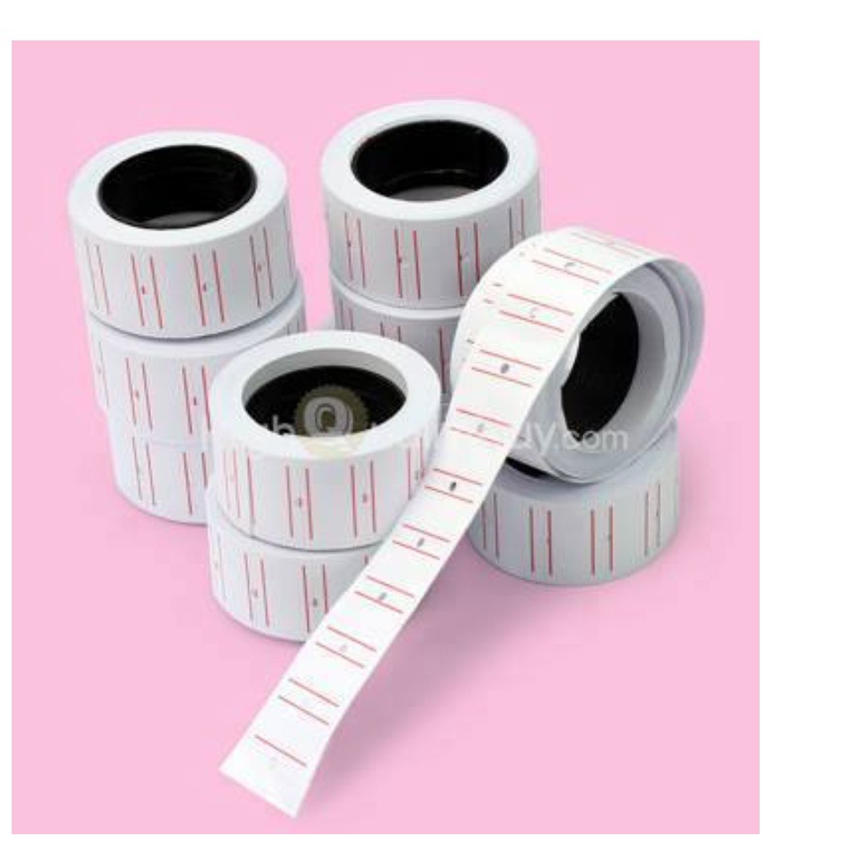 DIVI STORE's Price Tag Sticker White 300mm for Price Tagging 1tube (10 ...