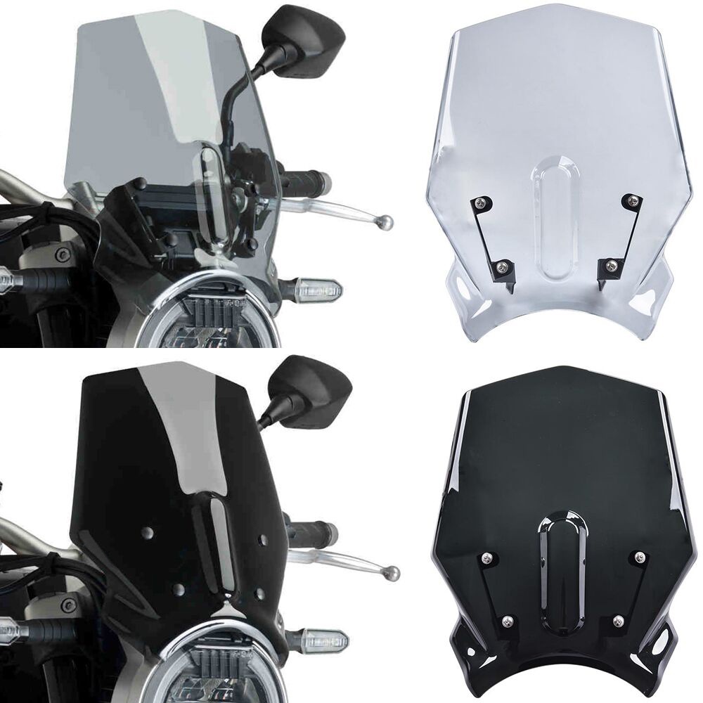 LJBKOALL Motorcycle Windshield Windscreen Airflow Wind Deflector Fly ...