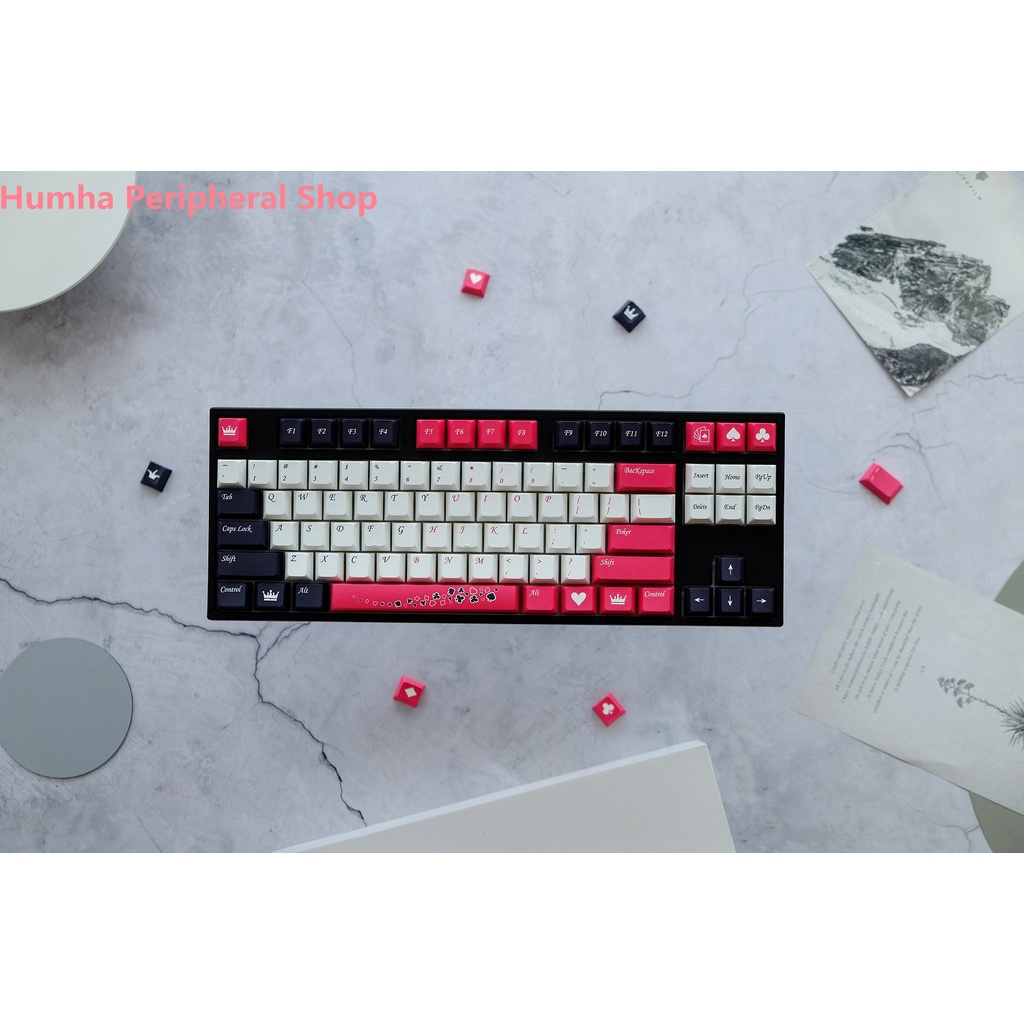 Humha Poker keycap PBT material Dye-Sublimation Cherry profile Mechanical Keyboard keycap ...