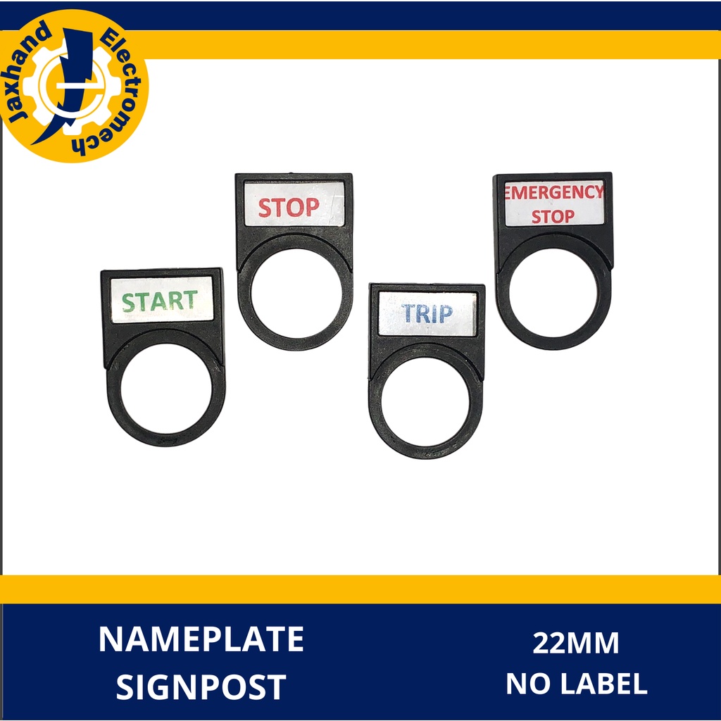 Panel Legend Plate 22mm For Push Button and Pilot Light (NO LABEL ...