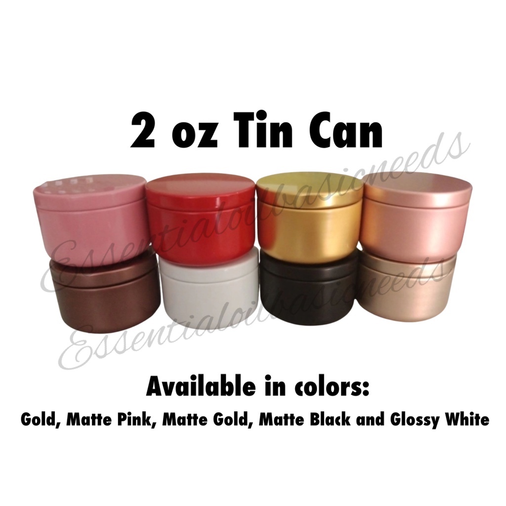 2oz Mini Tin Can with Lid, Metal Round Containers for DIY Candle Making ...