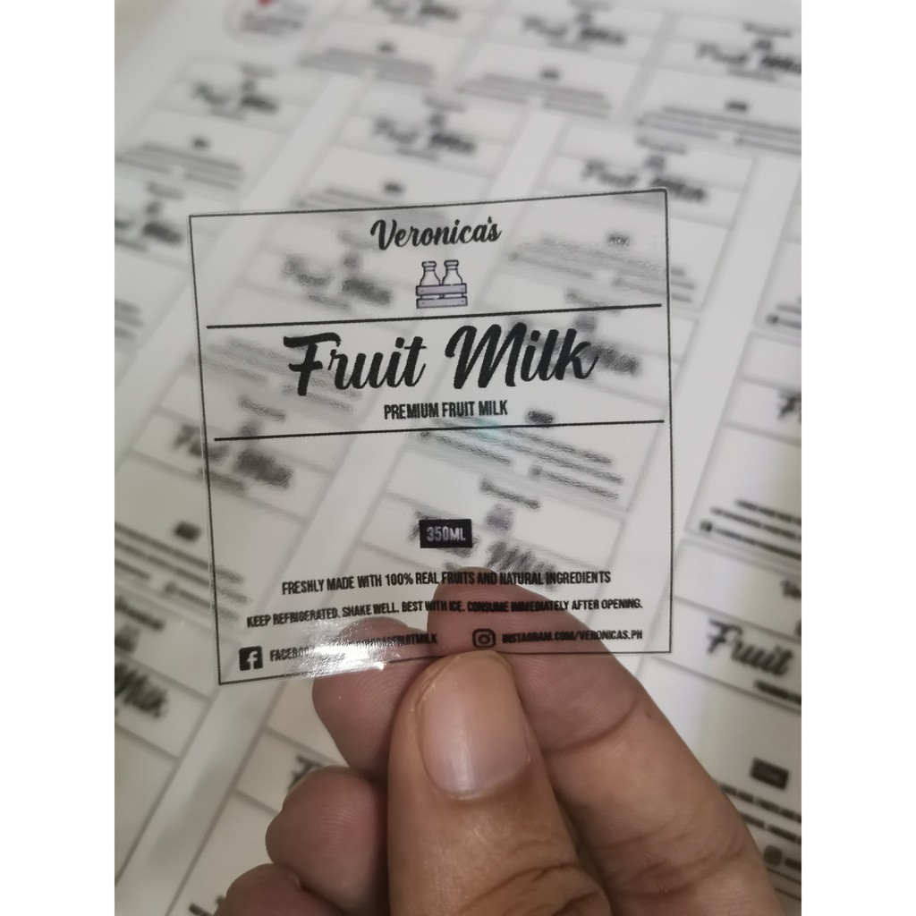 PISO PRINT PRODUCT STICKER LABEL/ WATERPROOF/ MACHINE CUT / WITH ...