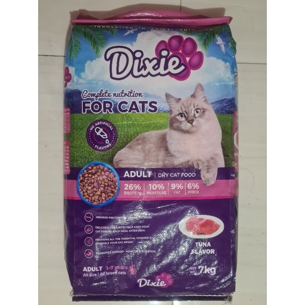 DIXIE CAT FOOD ADULT TUNA FLAVOR 7KGS | Shopee Philippines