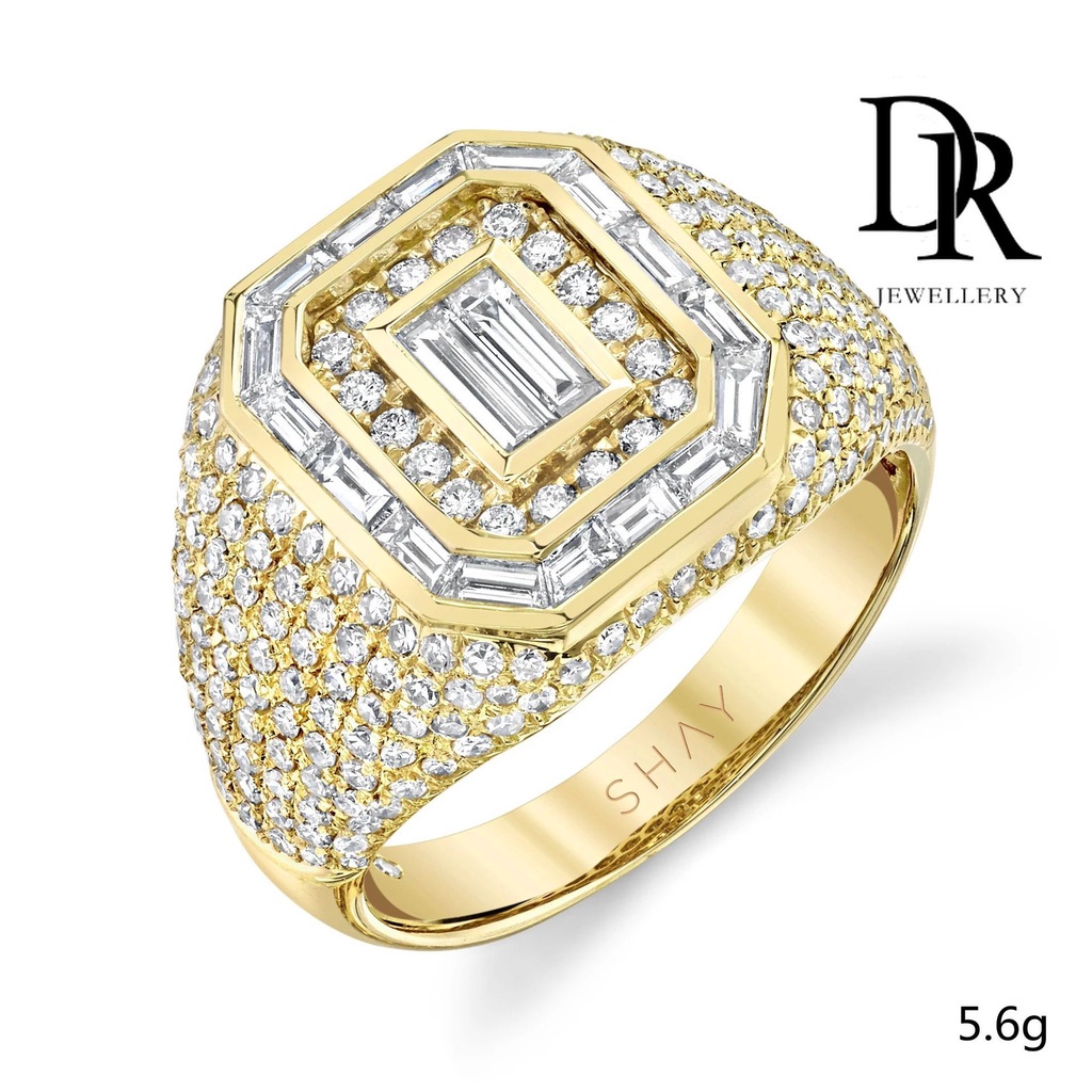 DR Jewelry Fashion Korean Accessories Popular Couple Ring Ring Gold ...