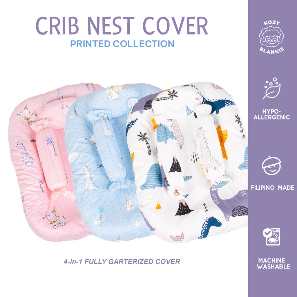 Kozy Blankie Printed Crib Nest Cover Set for Baby | Shopee Philippines