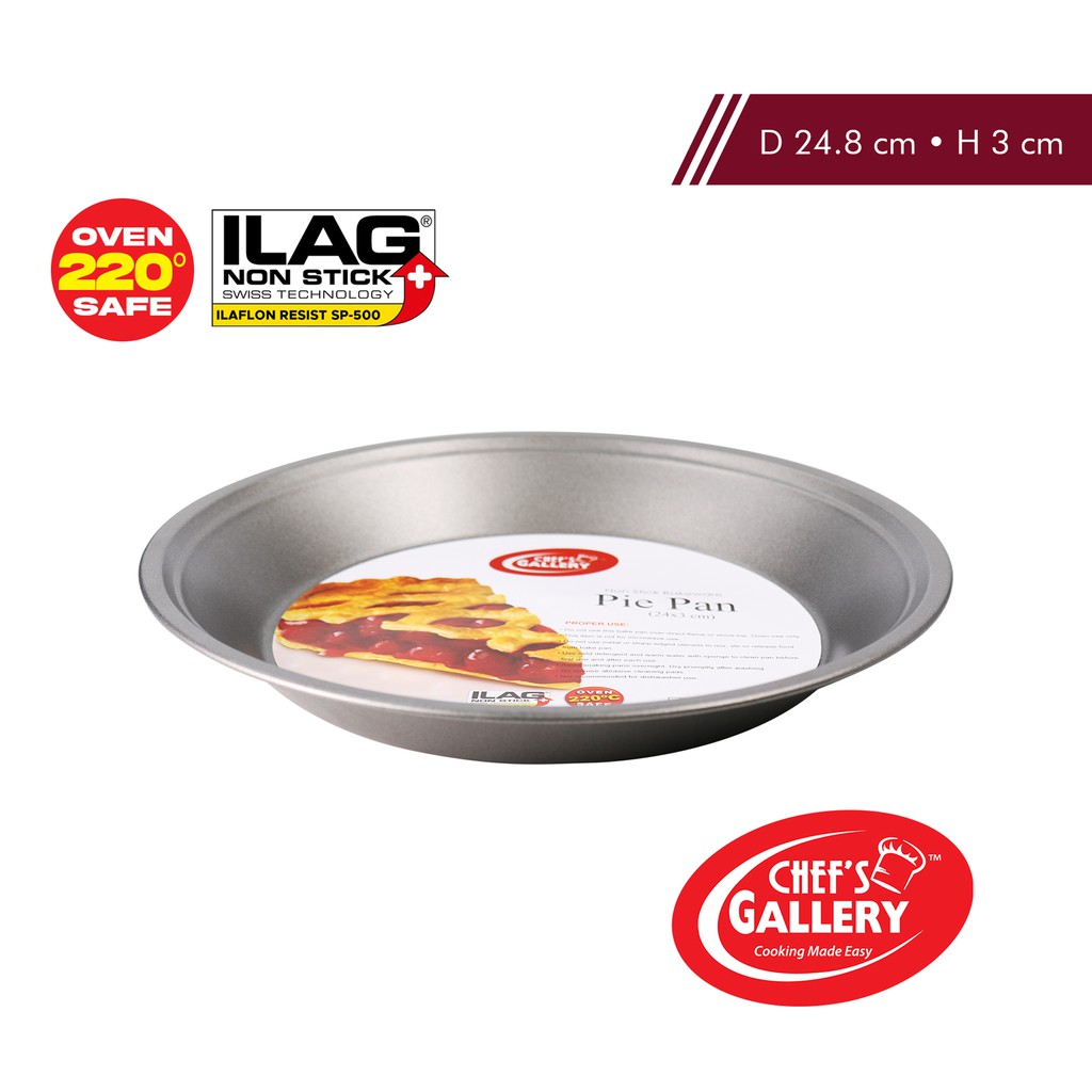 Chef's Gallery Non-Stick Pie Pan 24.8 CM | Oven Safe up to 220˚C/428°F ...