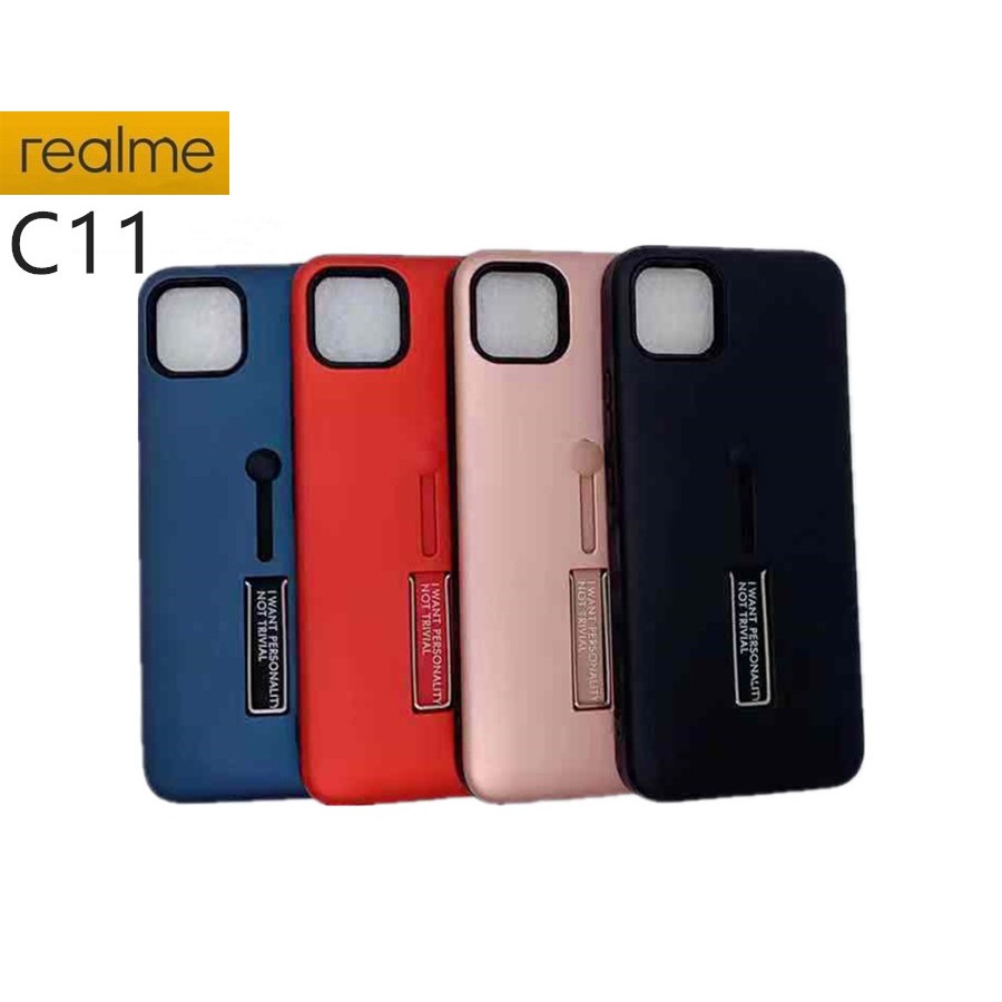 Realme C11 2020 Armor Phone Case With Stand And Ring stand | Shopee ...