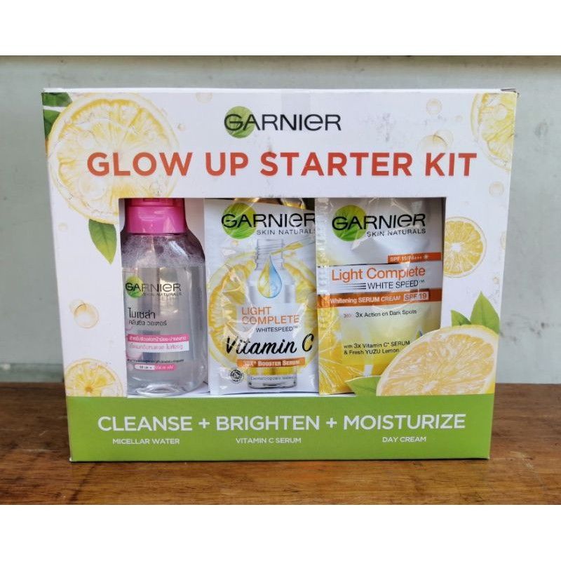 GARNIER GLOW UP STATER KIT / SET of 3pcs or 4pcs | Shopee Philippines