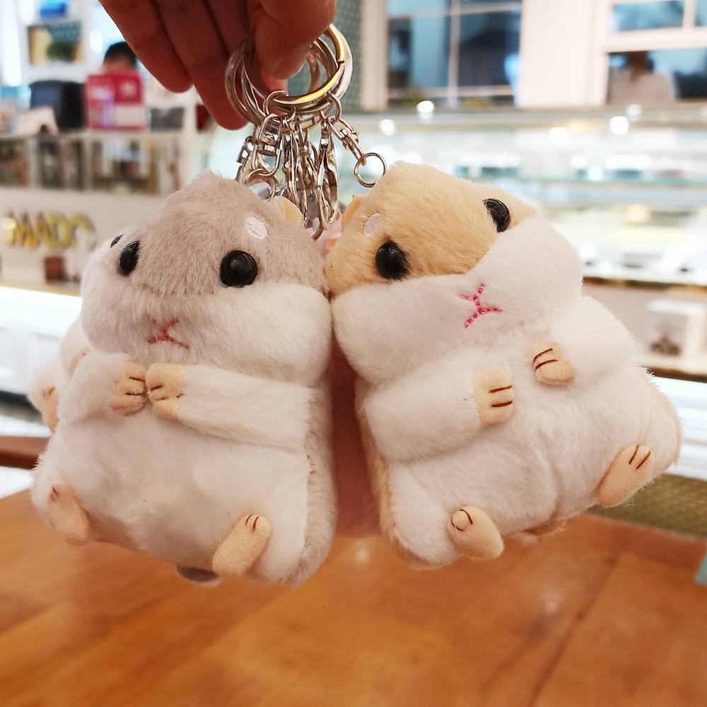 Cute Hamster Keychain Pendant Backpack Small Ornaments School Bag Doll ...