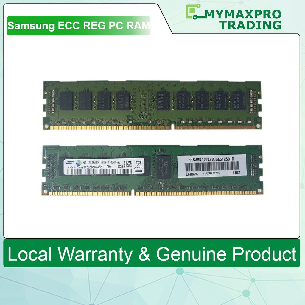 Samsung ECC REG PC RAM 2GB / 4GB / 8GB / 16GB / DDR3 / DDR3L / DDR4 / 10600Mhz / 12800Mhz (USED ...
