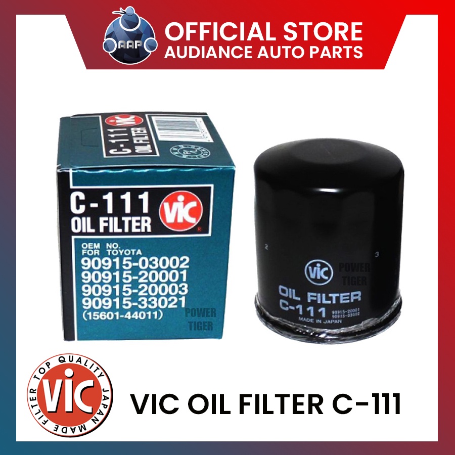 AUDIANCE PARTS VIC Oil Filter C-111 for Toyota Fortuner, Toyota Innova ...