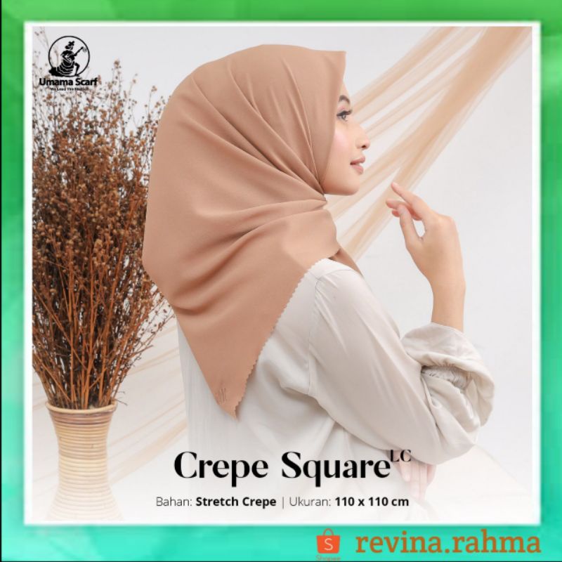 Umama scarf Hijab Quadrilateral Crepe Diamond Square Laser Cut ...