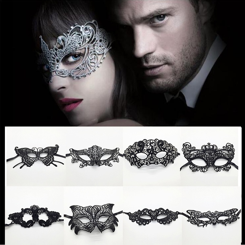 Masquerade Night Dance Lace Mask 1 Piece Party Lace Eye Mask Queen ...