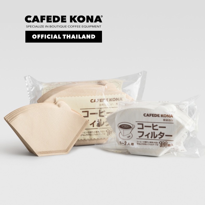 CAFEDE KONA Filter Paper Coffee 101 And 102 Shape 100 Sheets Made in ...