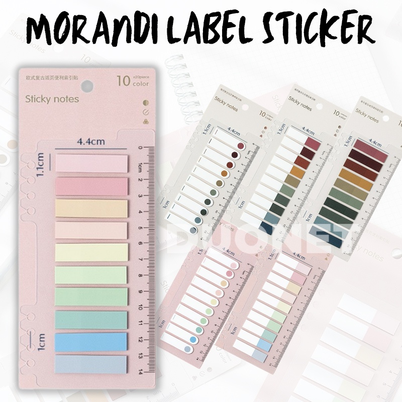 DUONET Morandi Sticky Note Post it Memo Notes Aesthetic Set Color ...