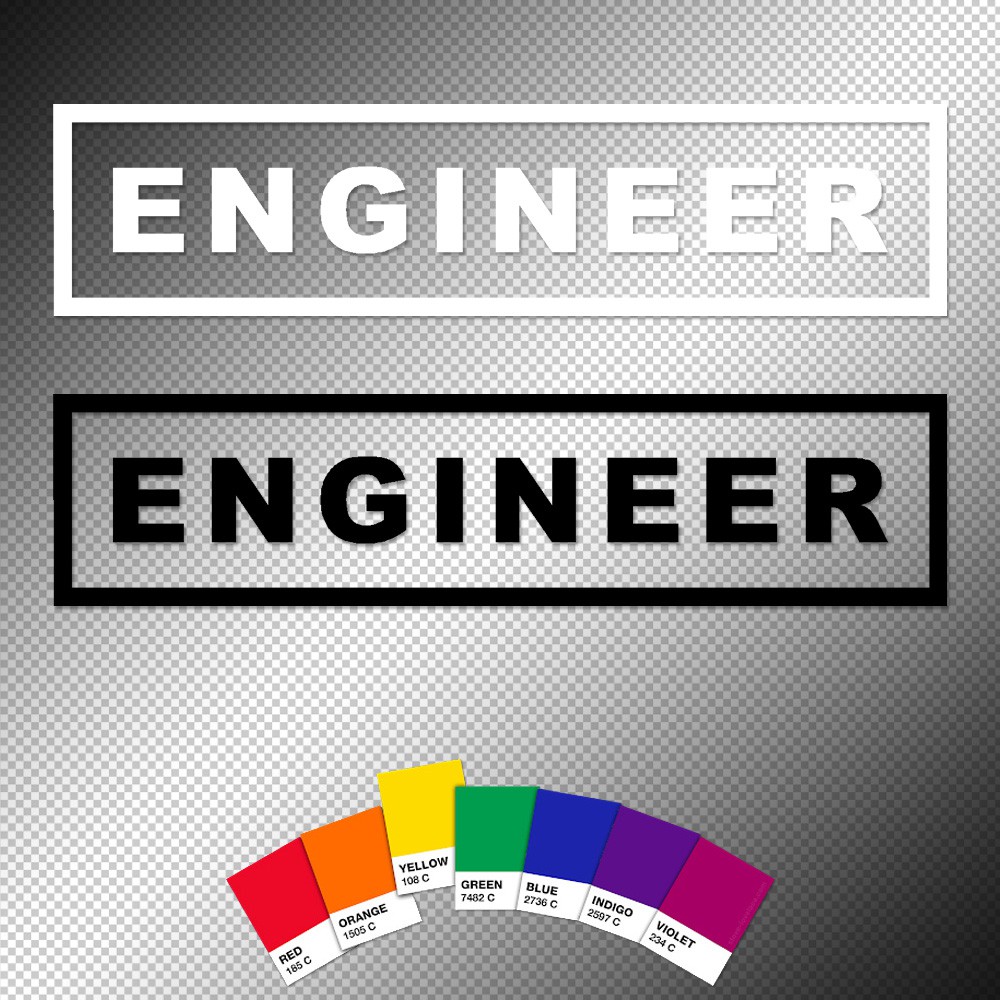 Sticker | (1) Engineer | Weather Proof die-cut decals | Logo ...