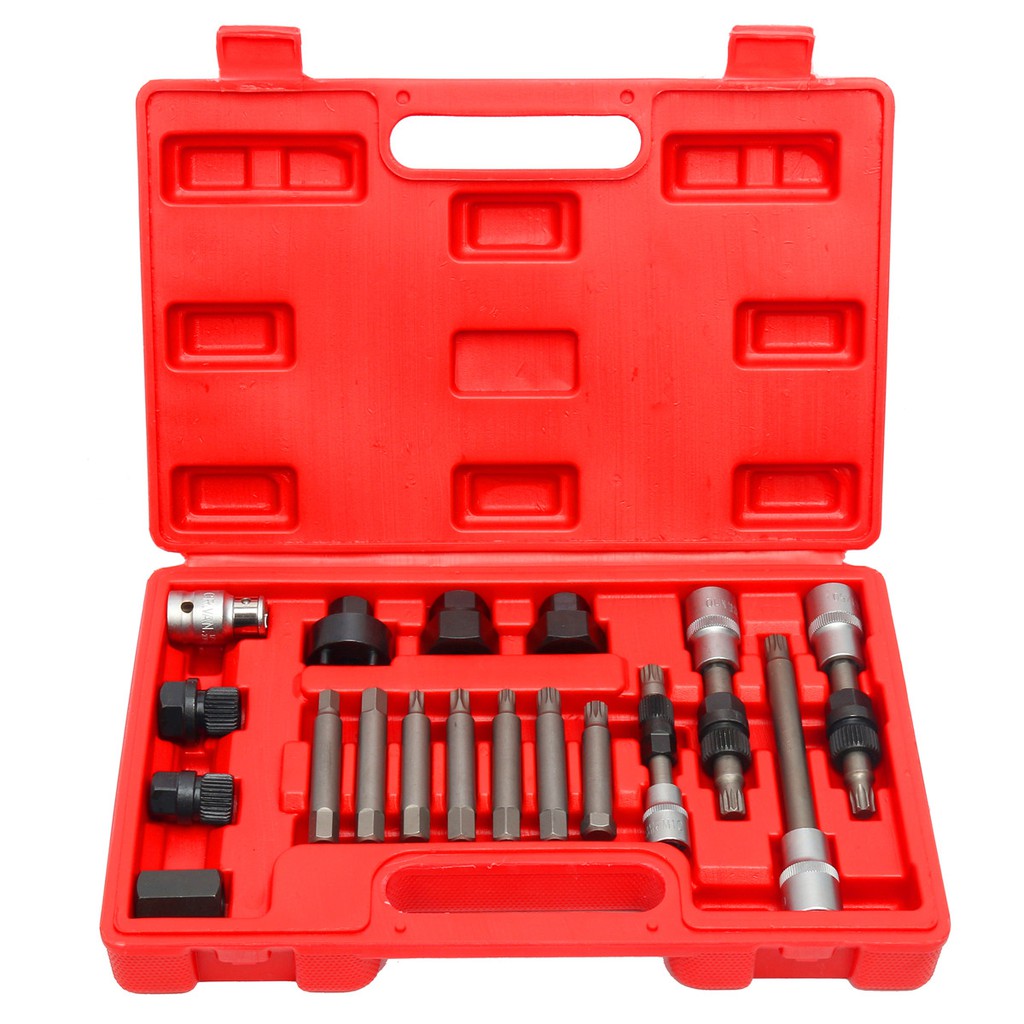 18 Piece Alternator Pulley Kit, Alternator Pulley Removal Tool or ...