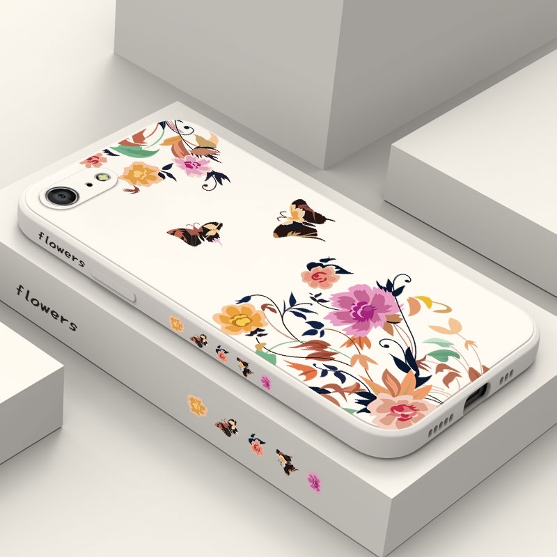 Phone Case For IPhone 8 7 6 6S Plus SE 2020 Butterfly Love Liquid ...