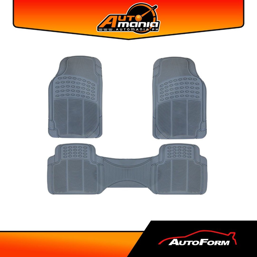 Autoform 3PC-GRY Front and Rear Plastic Car Mat Grey Not Rubber ...
