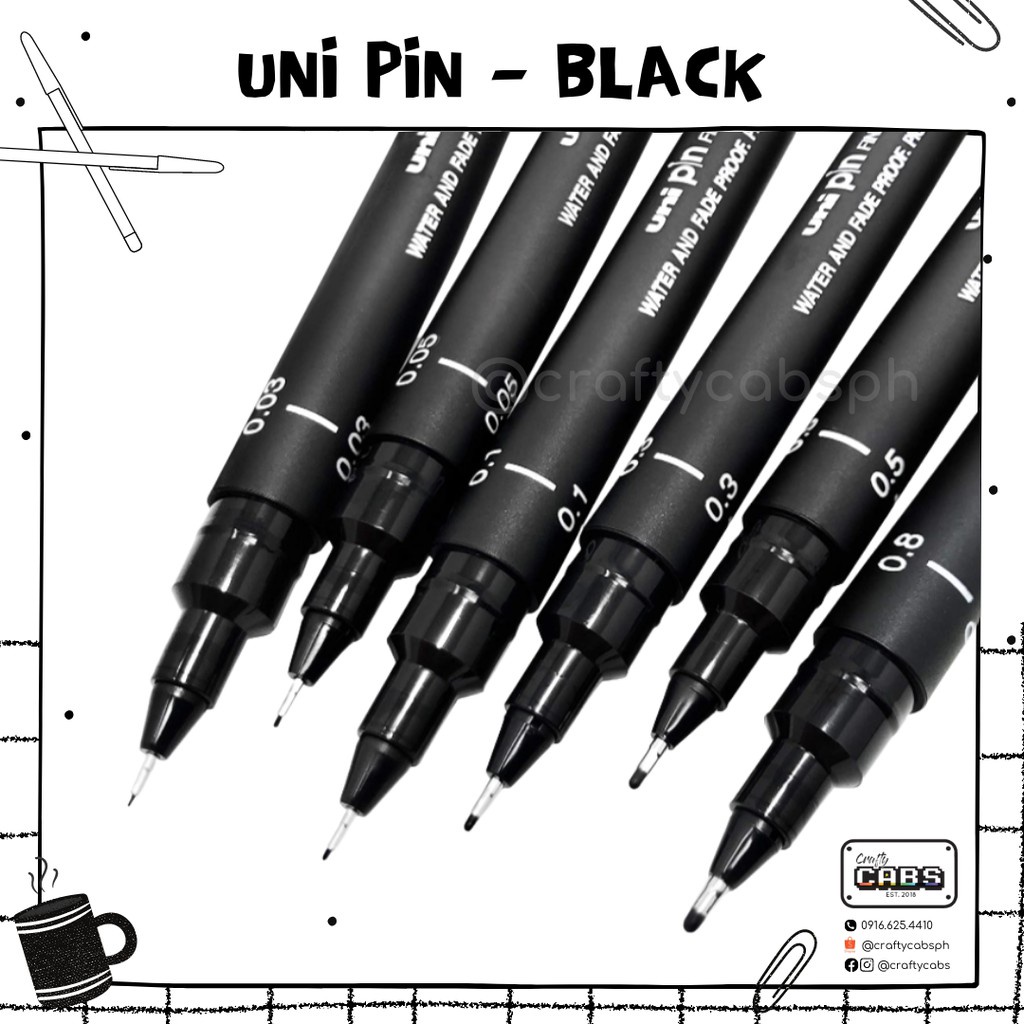 UNI-PIN (ANY POINTS PER SET) Technical Drawing Pen ( 0.05 to 0.8 ...