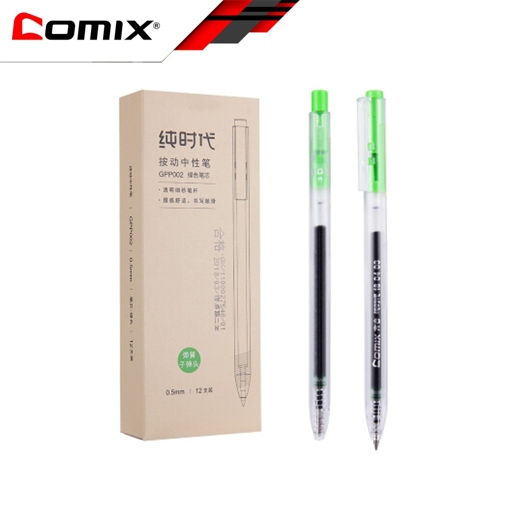 Comix Retractable Gel-ink Pen 0.5mm | Shopee Philippines