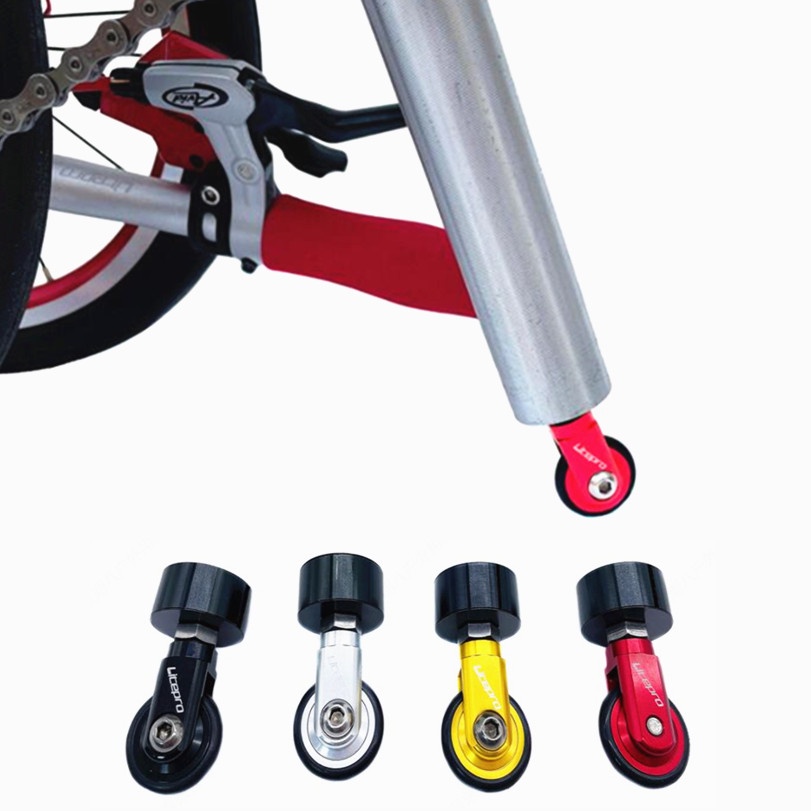 For Folding Bike Seat Tube Easy Wheel Push Wheel Bicycle Seat tube Push ...