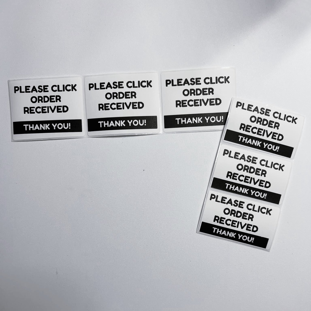 PLEASE CLICK ORDER RECEIVED Customized Thermal Packaging Sticker Label ...