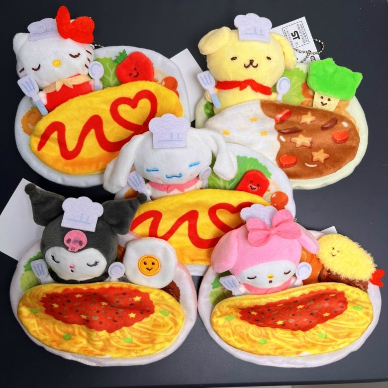 Sanrio Kuromi Hello Kitty Cinnamoroll Cosplay Chef Plush Toy Kawaii ...