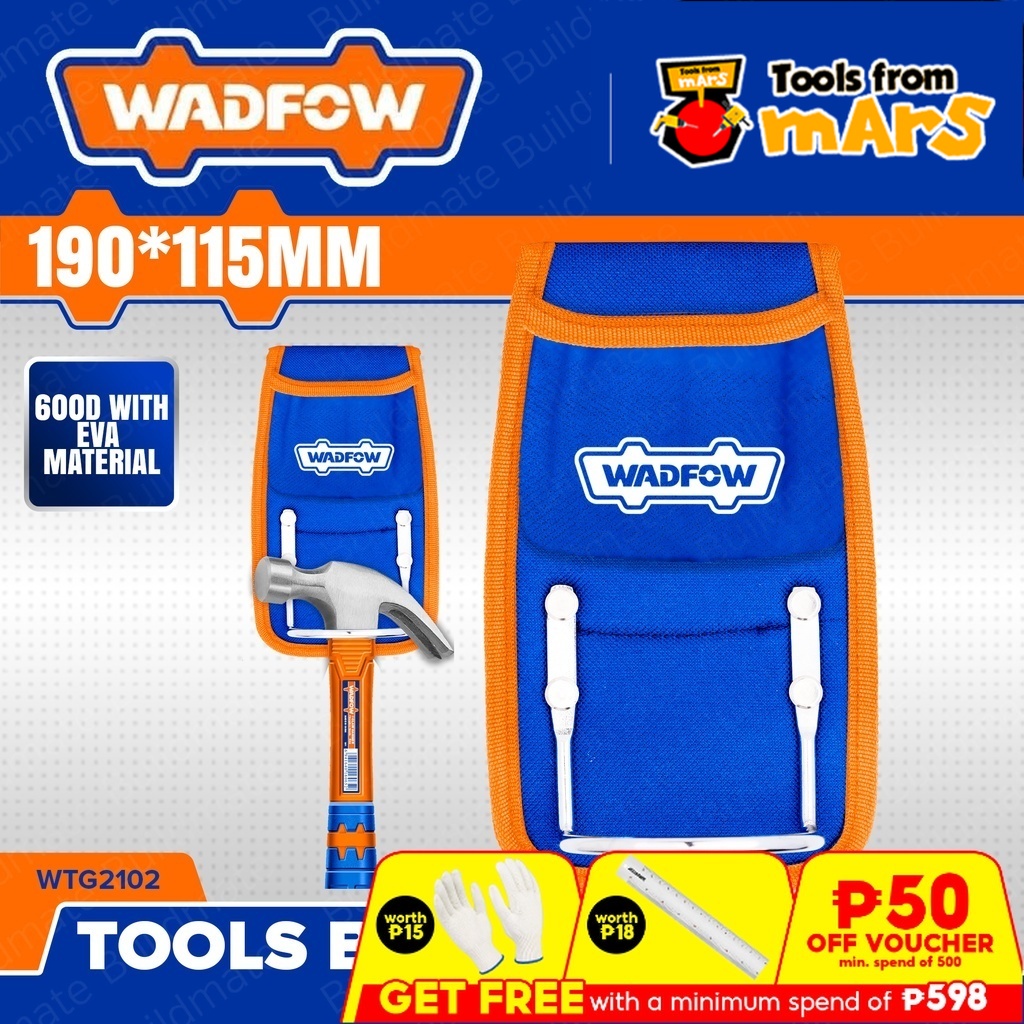 WADFOW Tools Bag Waist Tool Bag Belt DIY Multi Purpose Bag 190x115mm ...
