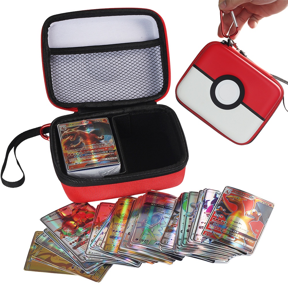 Pokemon Cards Holder Bag Trading Card Binder Can Hold 400 Cards ...