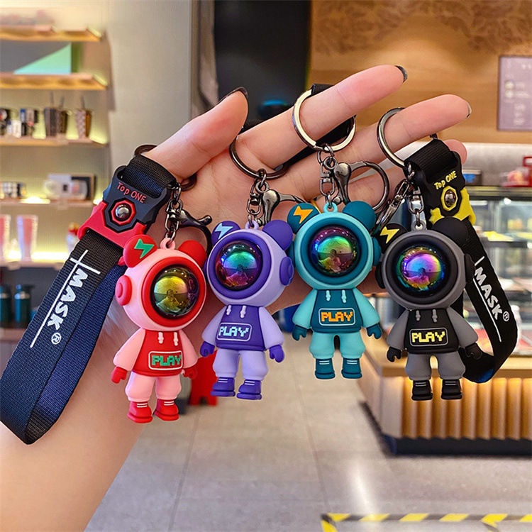 3D play Keychain Silicone Key Ring Key Chain Car Ornaments | Shopee ...