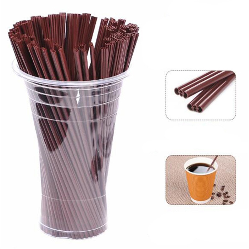Disposable Coffee Milk Tea Special Stirring Rod Plastic Straw Three ...