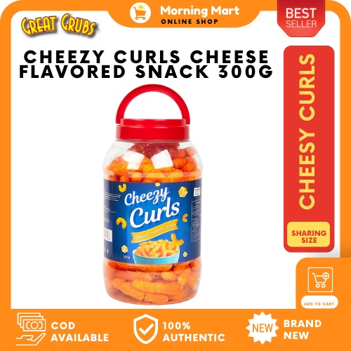 CHEEZY CURLS CHEESE FLAVORED SNACK IN A BIG (JAR 300g) l AUTHENTIC ...