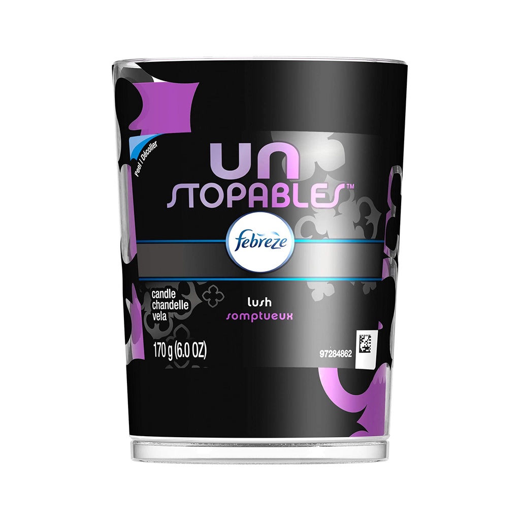 Febreze Unstopables LUSH Scented Candle Air Freshener 170g, Long ...