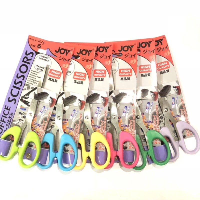 Joy Ergonomic Handles Scissors 6,7,8 inches | Shopee Philippines