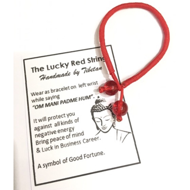 With stone Original Lucky red string bracelet High quality | Shopee ...