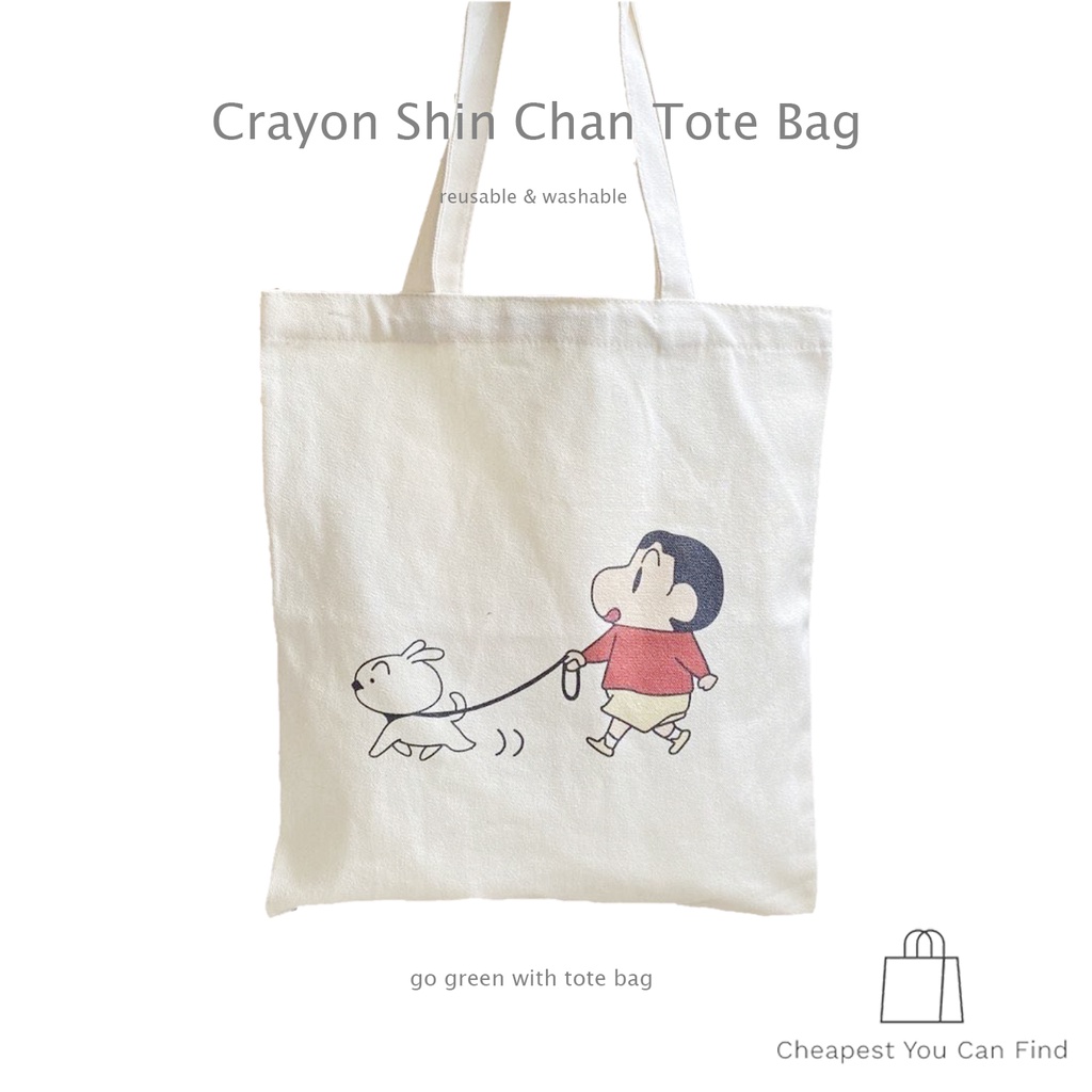 CYCF Japanese Comic Crayon Shin Chan Canvas Tote Bag/ Beg Tote Shin ...