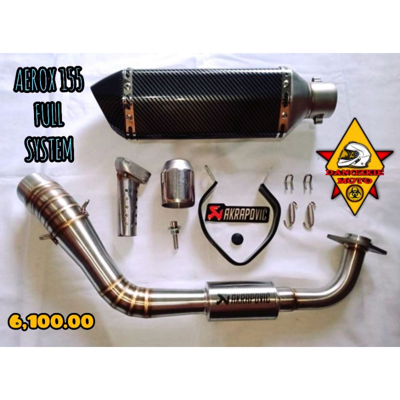 YAMAHA AEROX 155 AKRAPOVIC 370MM FULL EXHAUST SYSTEM | Shopee Philippines