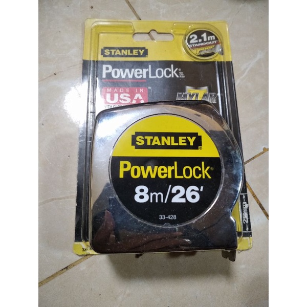 Meter 8m x 26mm Powerlock Tape STHT33428-8 stanley 33-428 | Shopee ...