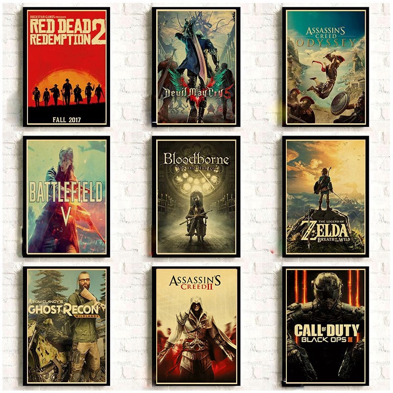 Classic Game Retro Poster Vintage Wall Decoration Good Quality Printed ...