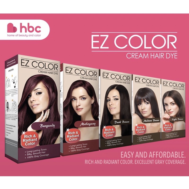 EzColor hair dye cream DarkBrown50ml | Shopee Philippines