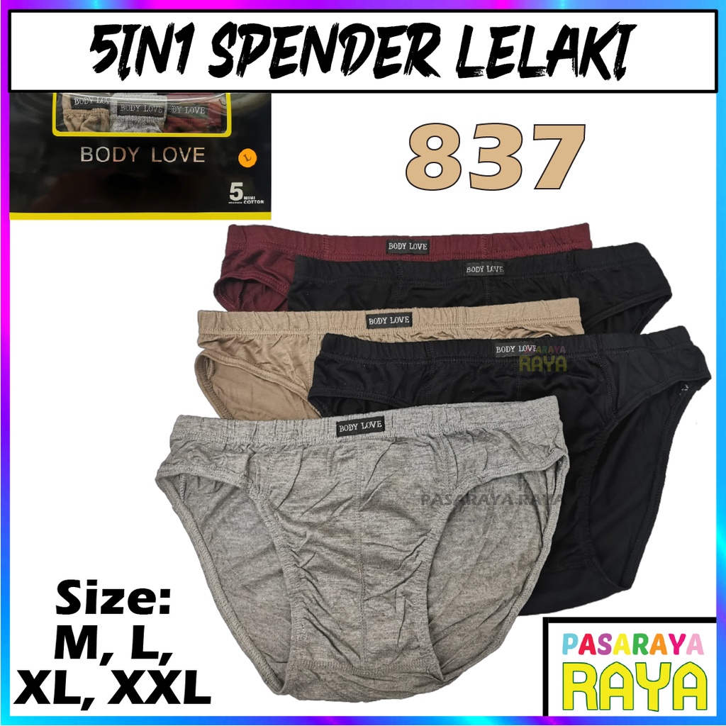 Spender Pria 5IN1 Body Love Men Brief 837 Adult Men's Underwear 5 ...