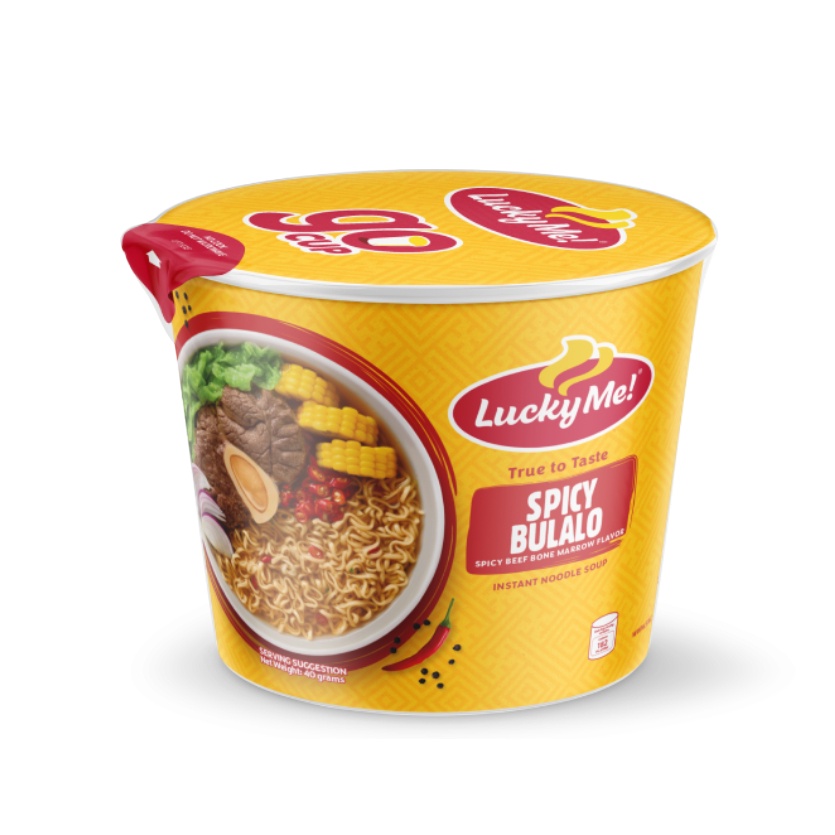 Lucky Me! Go Cup Mini Instant Noodle Soup Spicy Bulalo 40g | Shopee ...