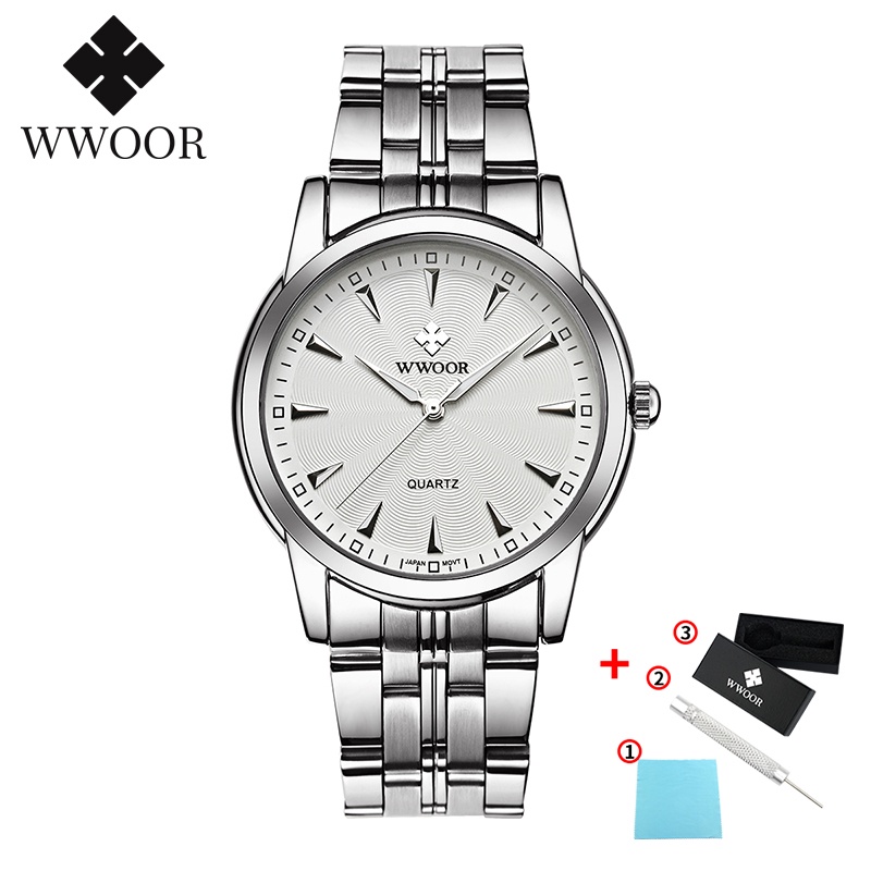 Wwoor Men Watches Luxury Brand Classic Business Gold Wristwatch Male ...
