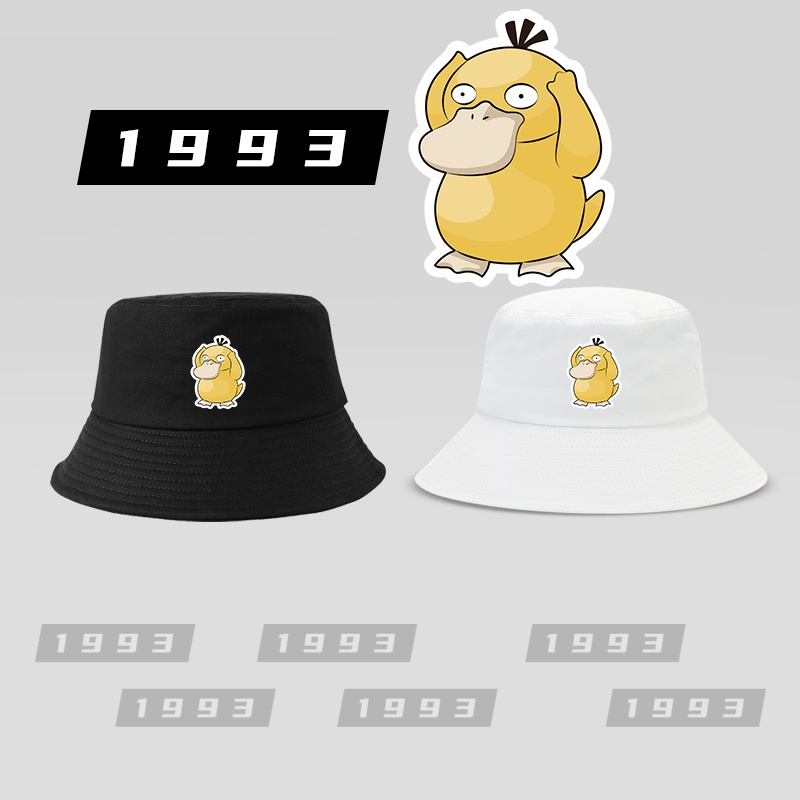 Pokemon Cap Bucket Hat Psyduck Cap Hat Pikachu Cap Fisherman Hat For ...